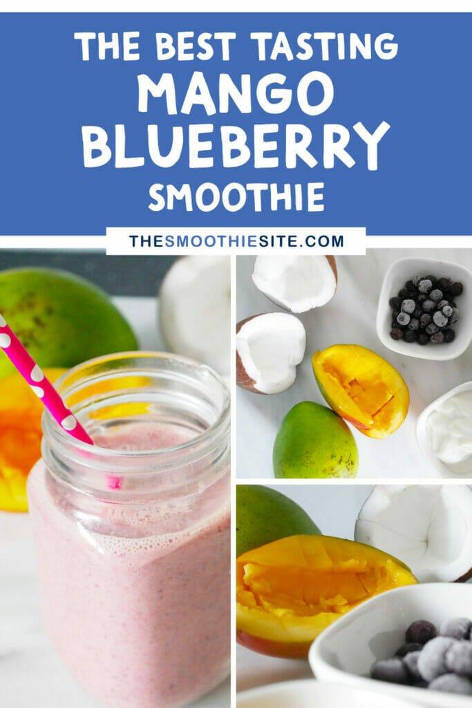 The BEST tasting mango blueberry smoothie recipe - No Fuss Kitchen