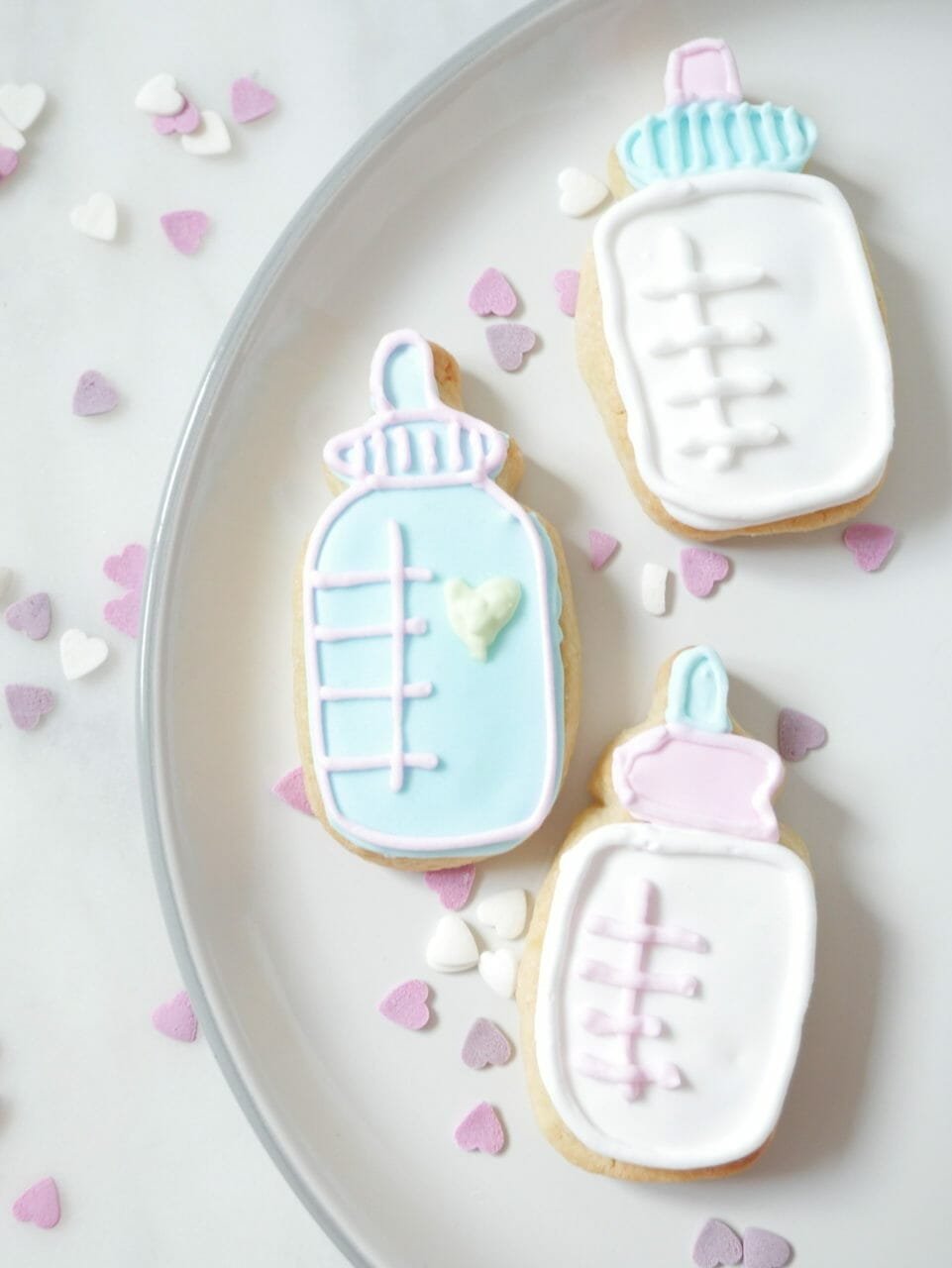 Easy Decorated Baby Bottle Cookies - No Fuss Kitchen